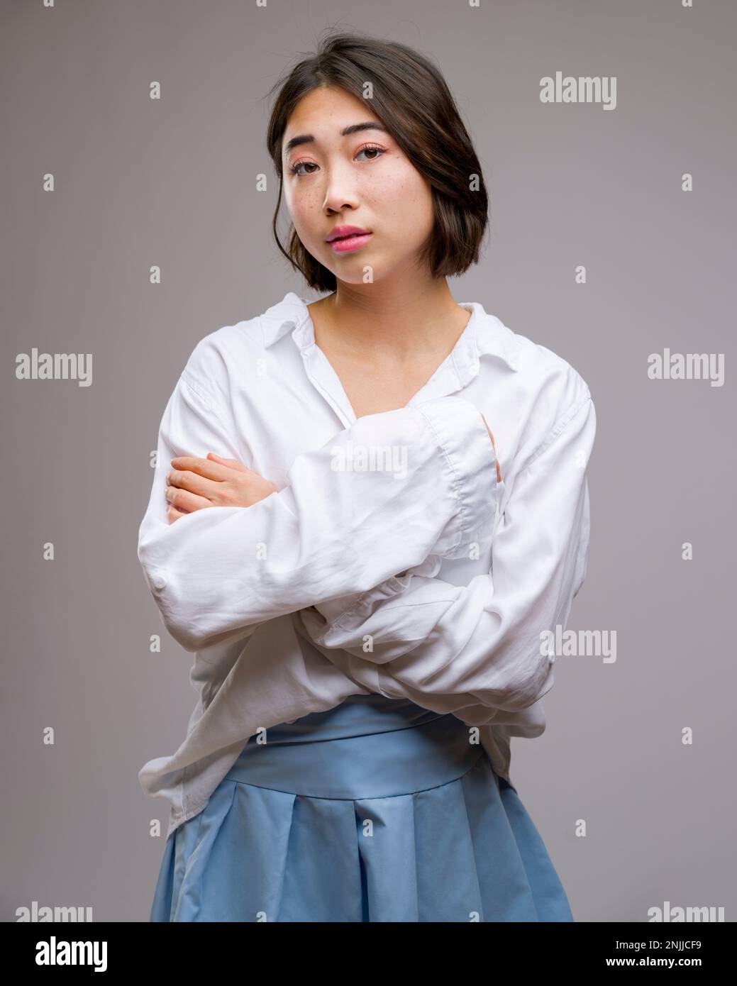 White background half body beautiful hi-res stock photography and ...