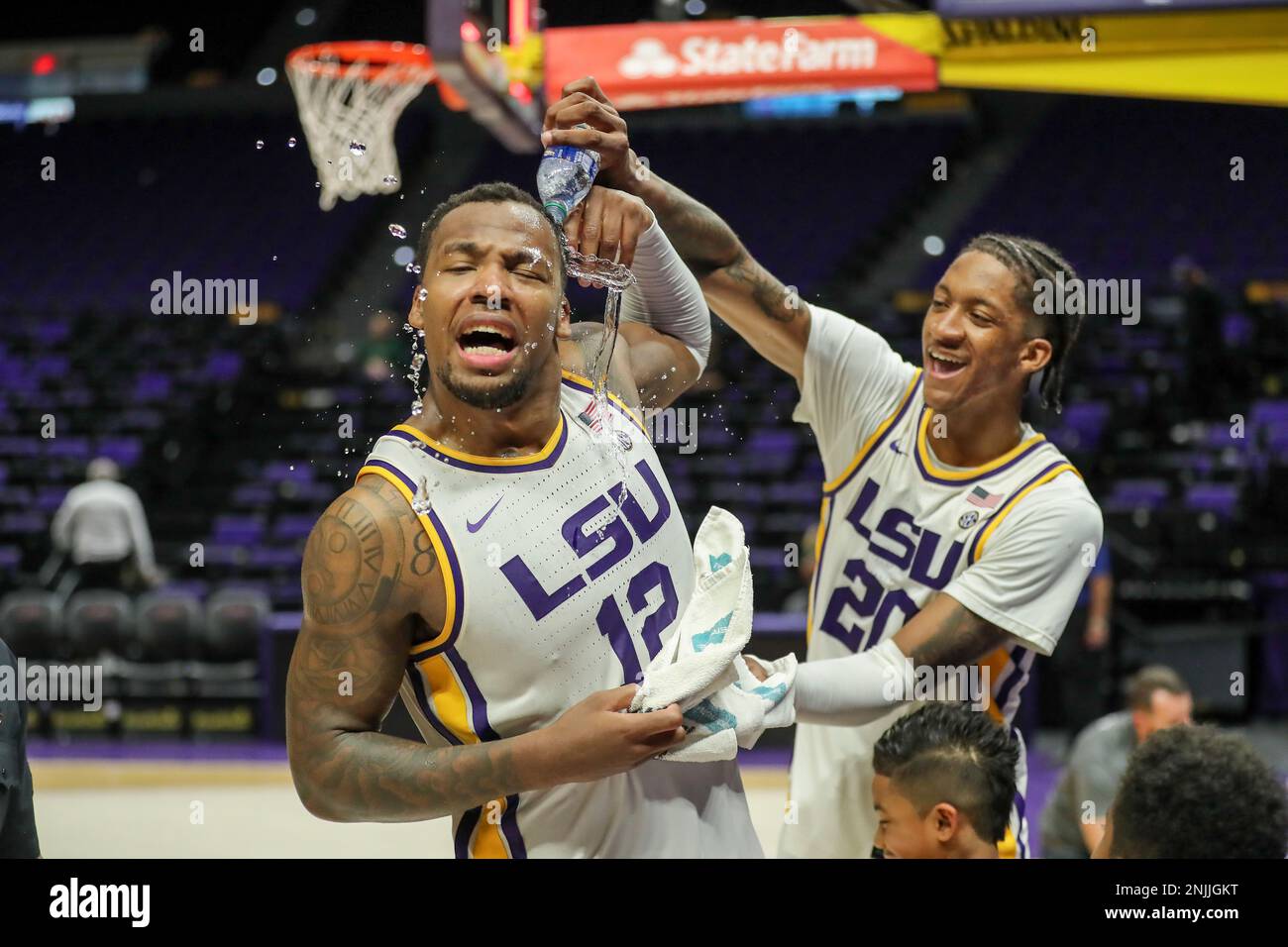 Baton Rouge, LA, USA. 22nd Feb, 2023. LSU's KJ Williams (12) is ...