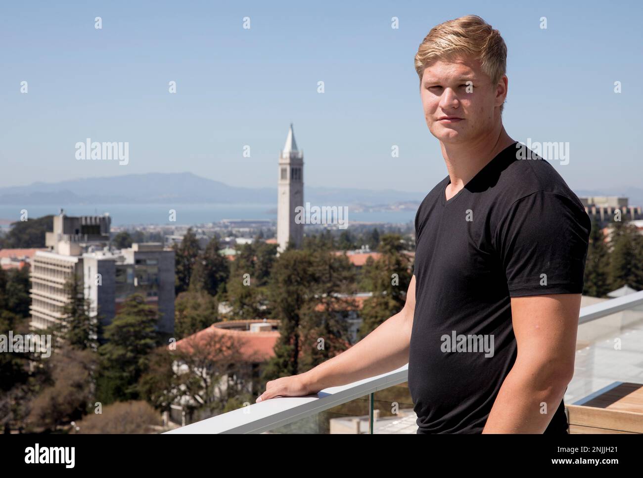 13 Reasons Why actor and UC Berkeley alumni Austin Aaron poses for a ...