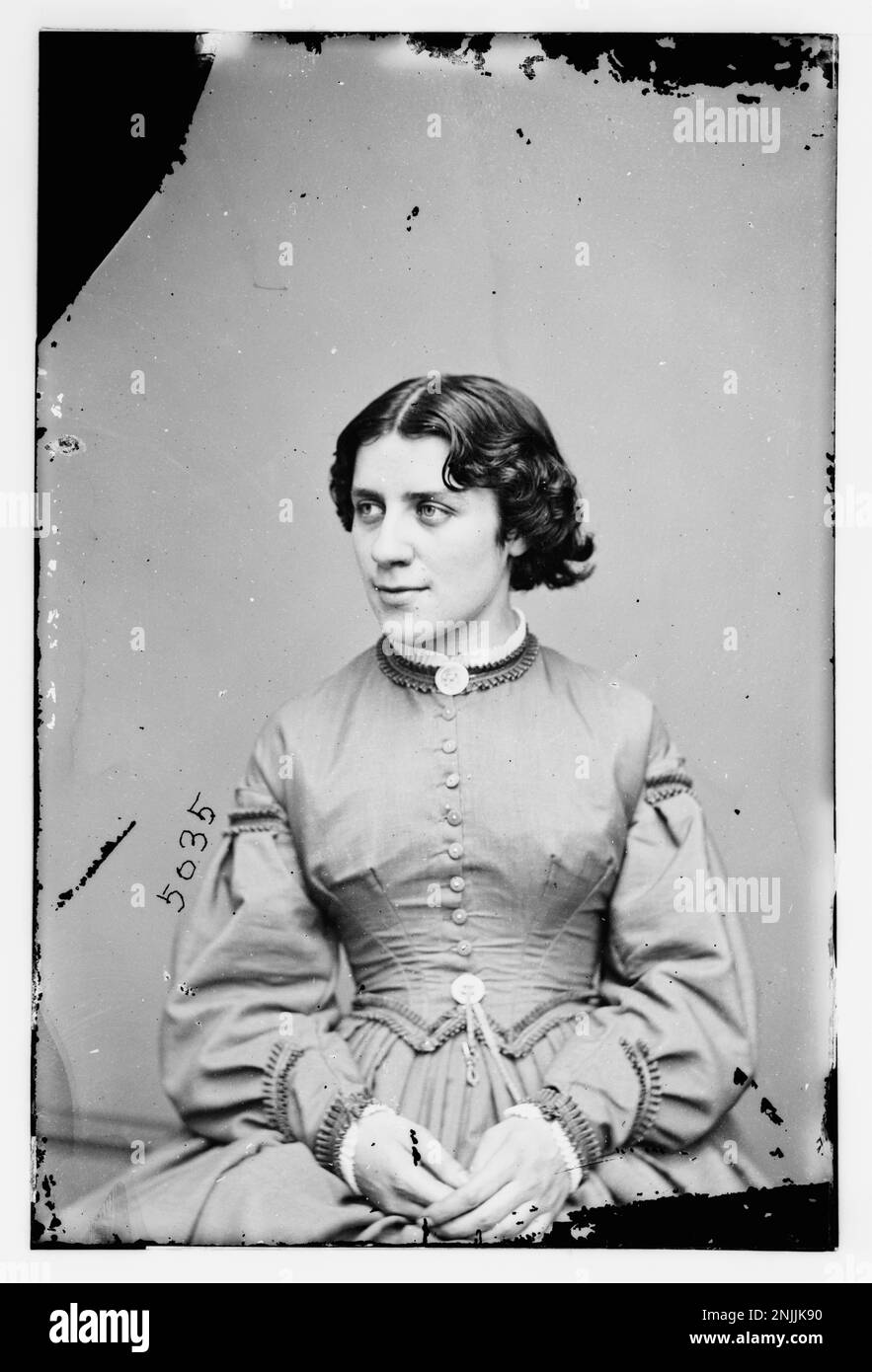 Portrait of Anna E. Dickinson, a noted American speaker and advocate ...