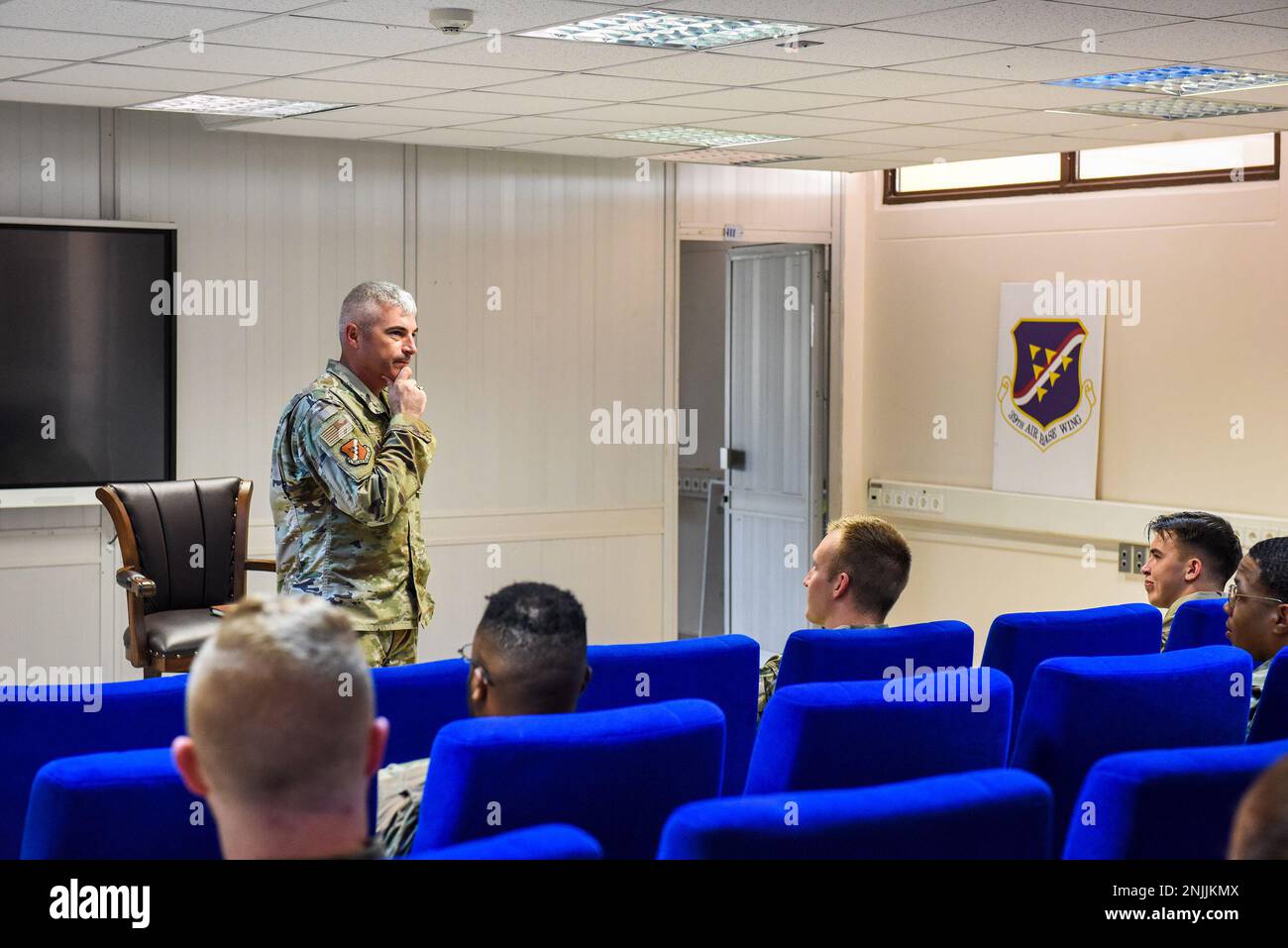 Col. Kevin McCaskey, 39th Air Base Wing (ABW) vice commander, gives a ...