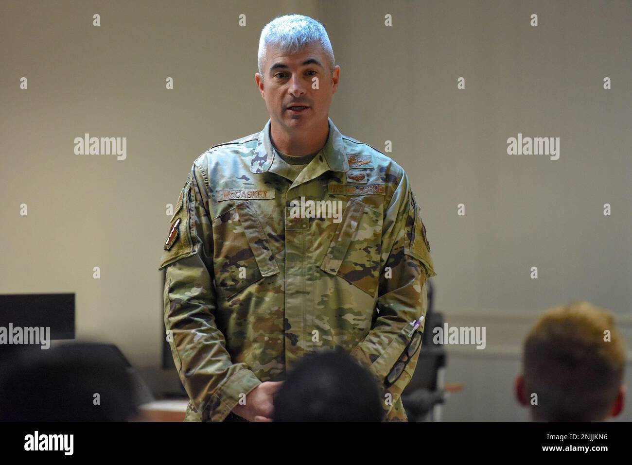 Col. Kevin McCaskey, 39th Air Base Wing (ABW) vice commander, gives a ...