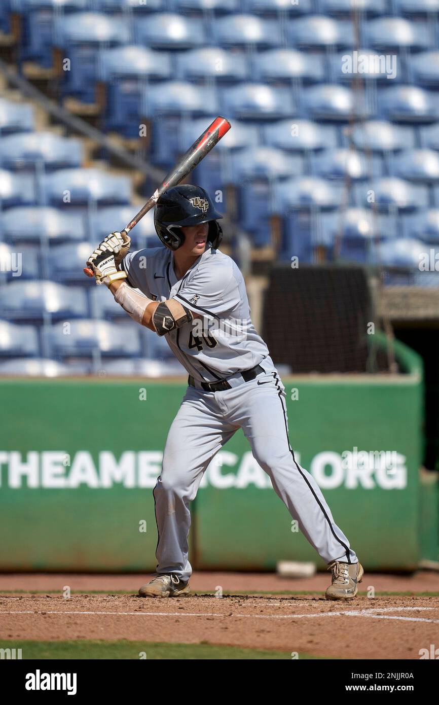 UCF Knights Ben McCabe (40) at bat during an NCAA baseball game against ...