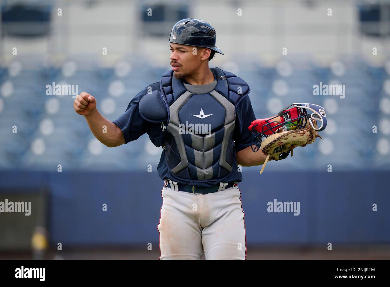FCL Braves catcher Drake Baldwin (83) during a Florida Complex League ...