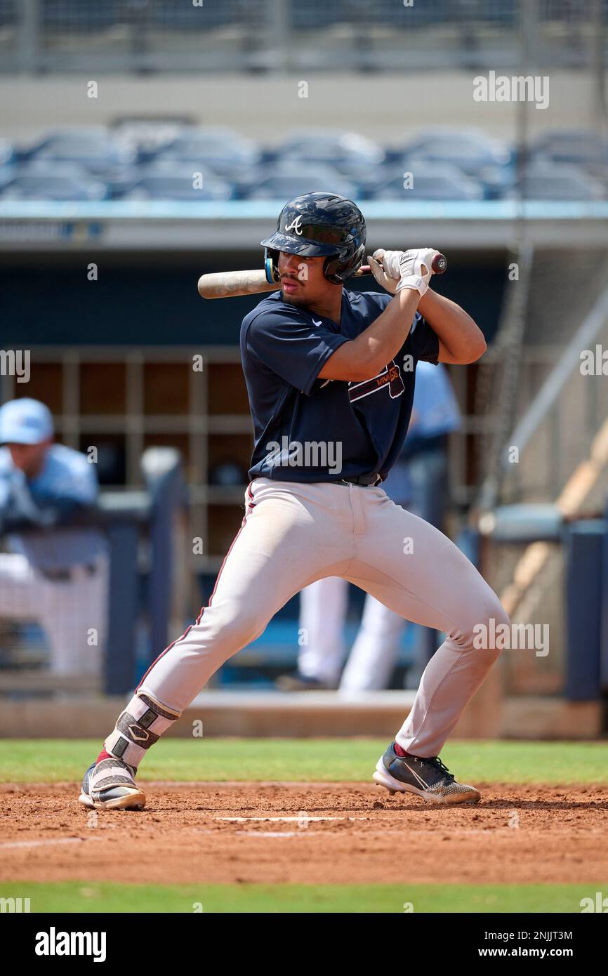 FCL Braves Drake Baldwin (83) bats during a Florida Complex League ...