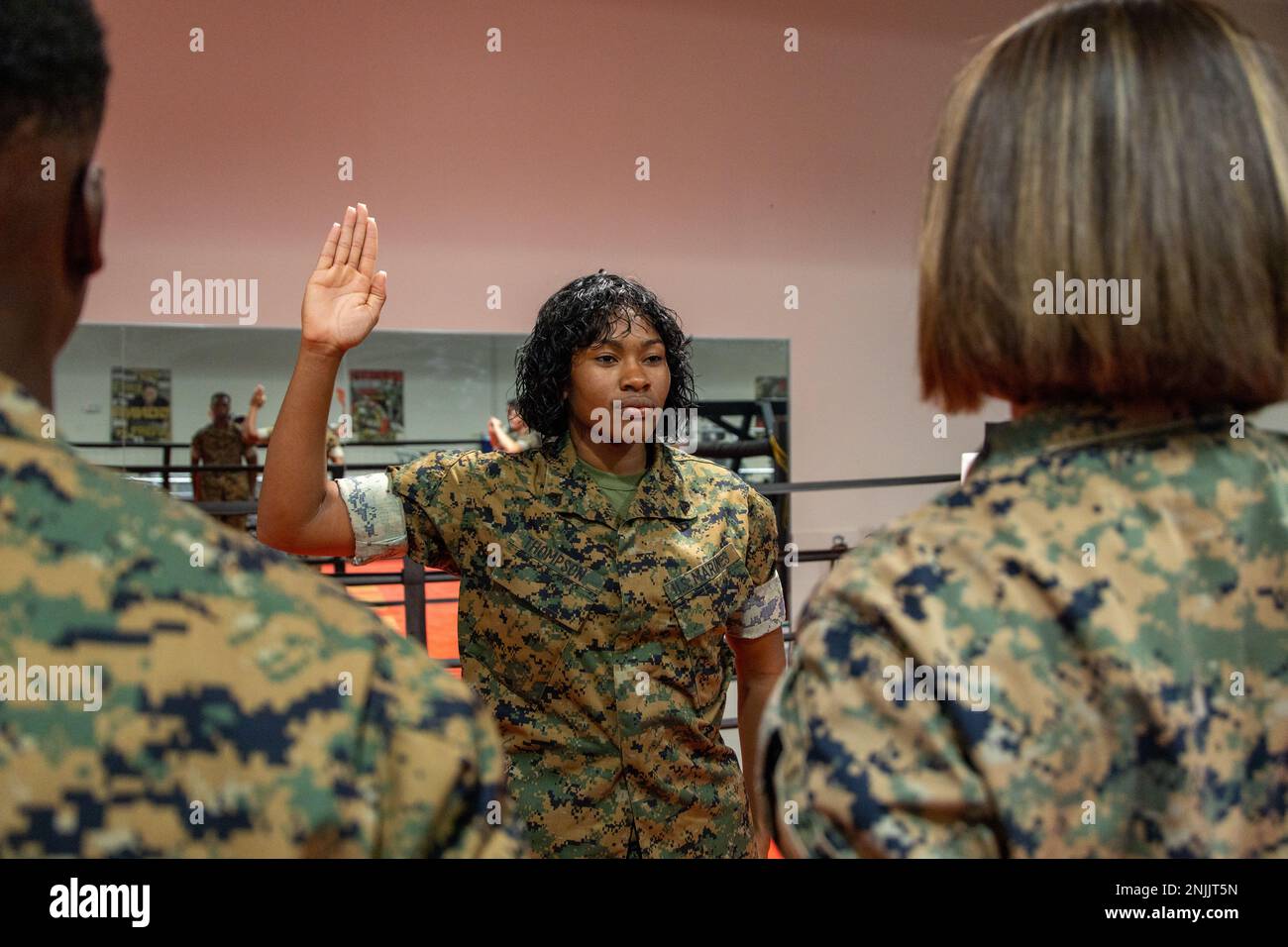 U.S. Marine Corps Cpl. Anissia Thompson, a data systems administrator ...