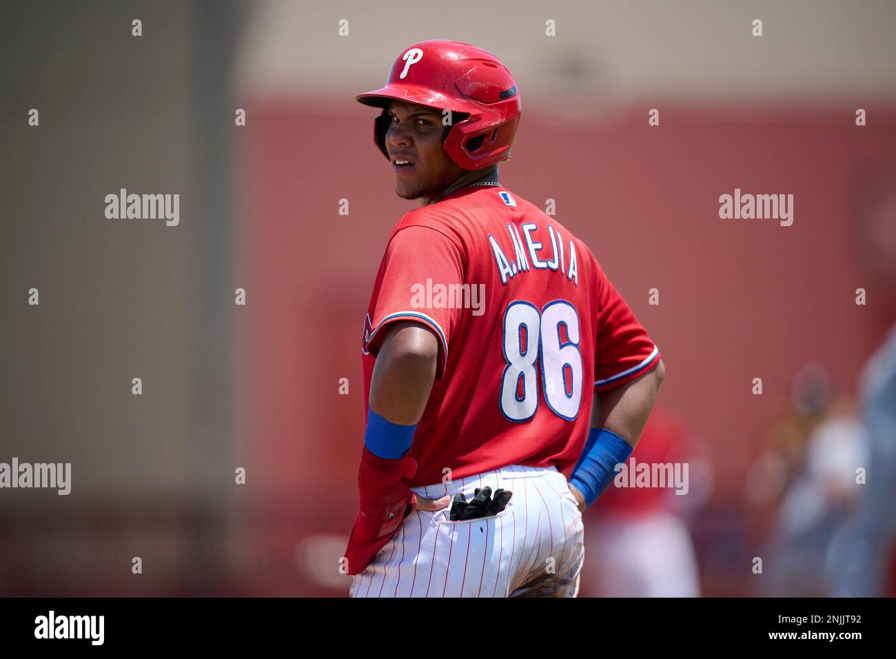 FCL Phillies catcher Adony Mejia (86) during a Florida Complex League ...