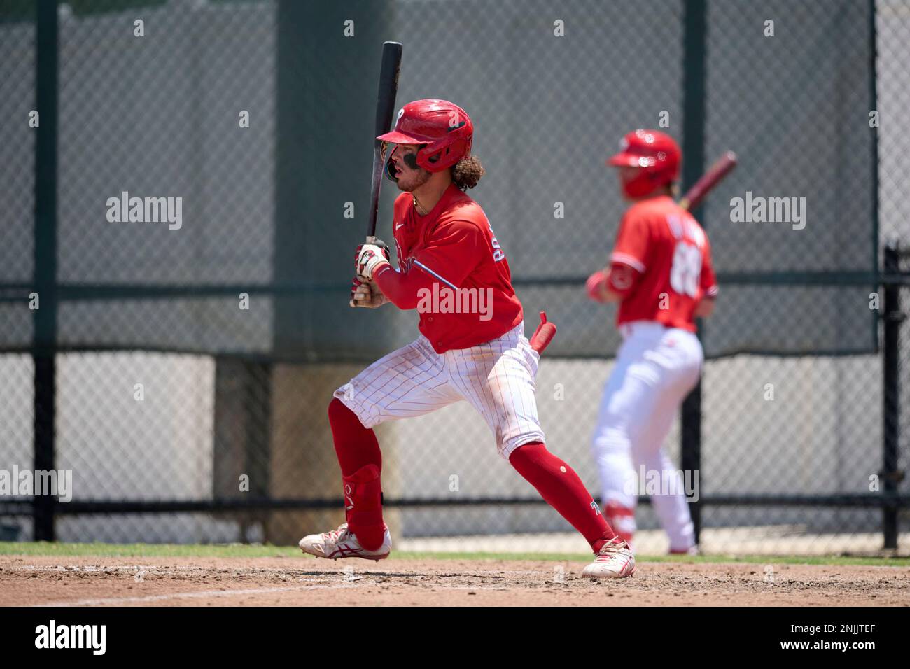 FCL Phillies Nikau Pouaka-Grego (6) bats during a Florida Complex ...