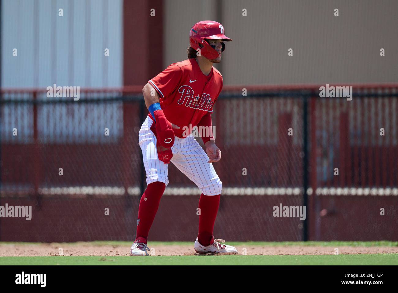 FCL Phillies Nikau Pouaka-Grego (6) leads off during a Florida Complex ...