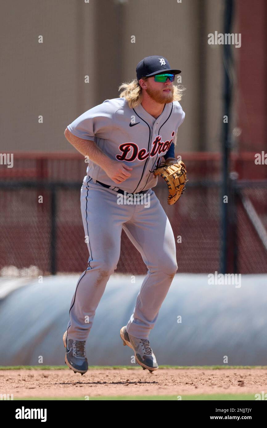 FCL Tigers first baseman Andrew Jenkins (10) during a Florida Complex ...