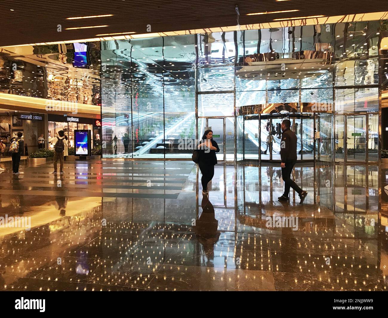 ISTANBUL, TURKEY - OCTOBER 7: Zorlu Center Shopping Mall on October 7 ...