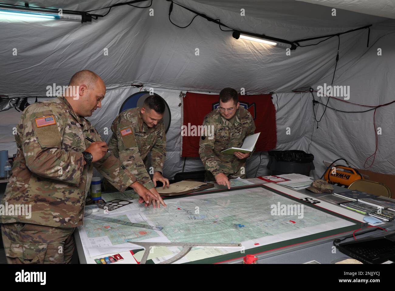 Maj. Christian Maisel, fire support officer, left, Chief Warrant ...