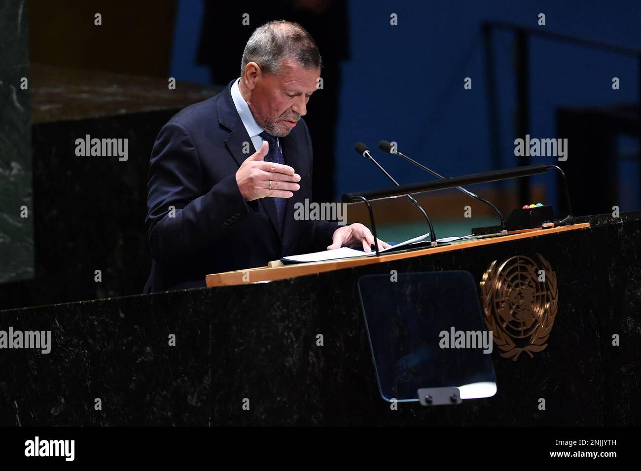 New York, USA. 22nd Feb, 2023. Belarusian Ambassador to the United ...