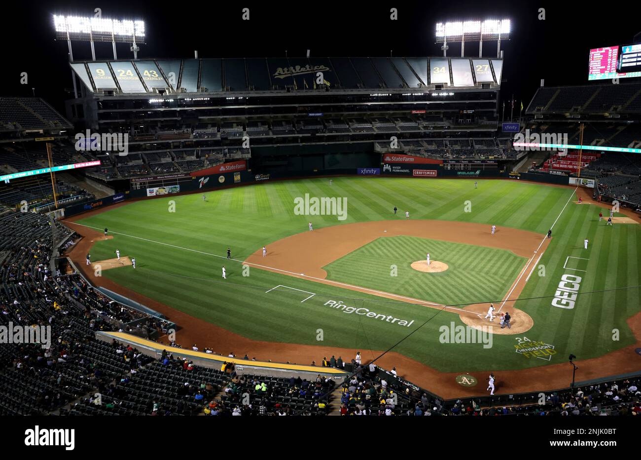 Oakland Coliseum, known as RingCentral Coliseum, is the home ballpark ...