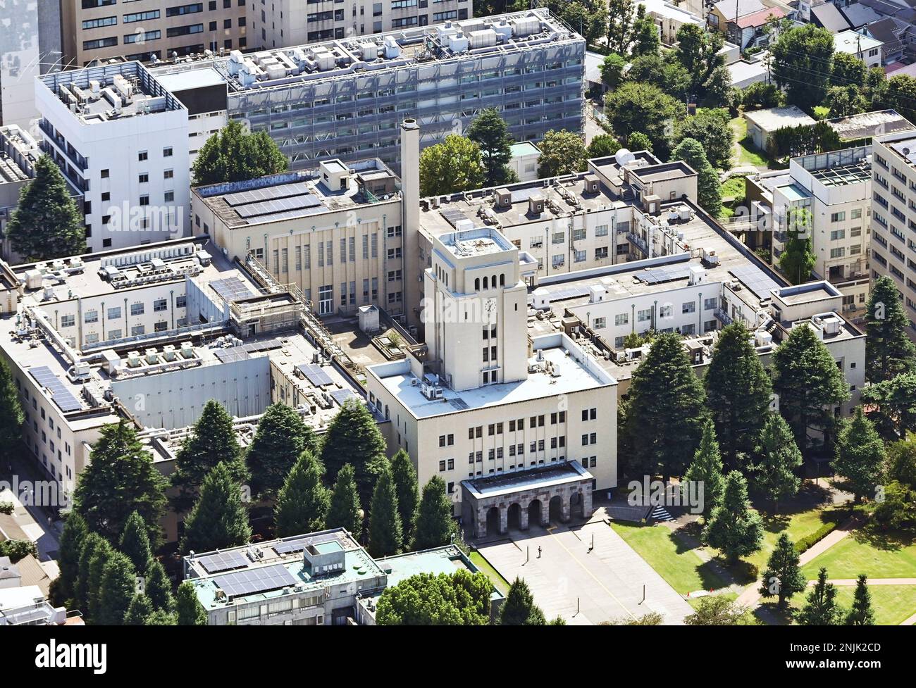 An aerial photo shows buildings of the Tokyo Institute of Technology in ...