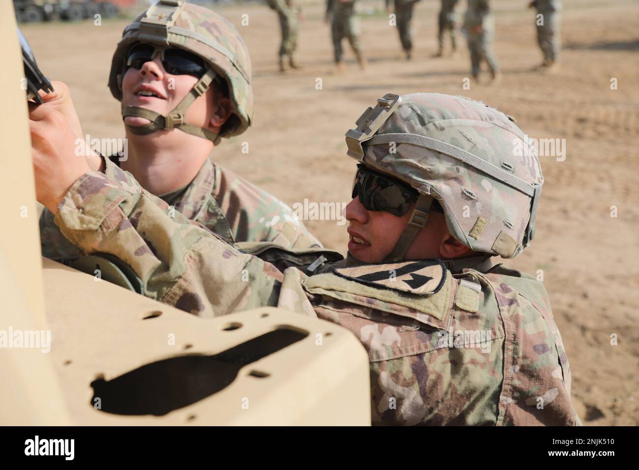 U.S. Army soldiers, assigned to the 3rd Armored Brigade Combat Team ...
