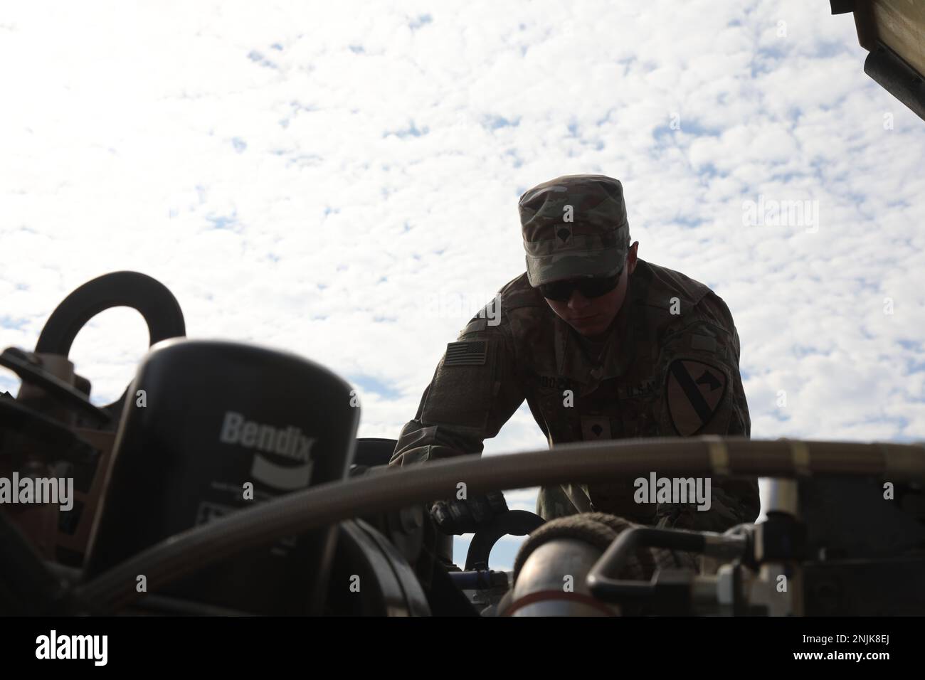 U.S. Army soldier, assigned to the 3rd Armored Brigade Combat Team, 1st ...