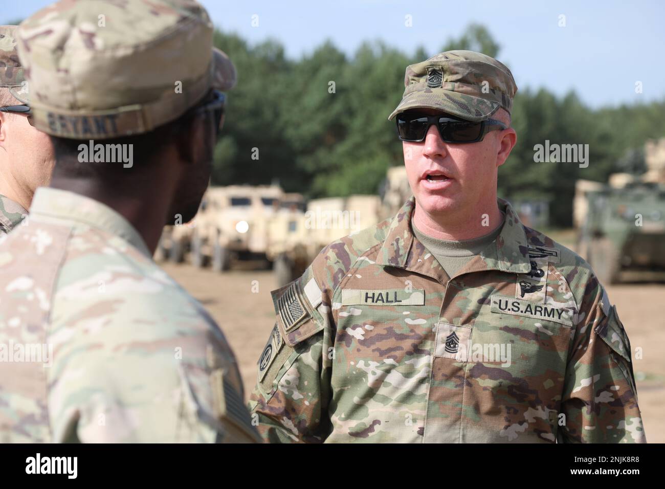 Command Sergeant Major Michael Hall, command sergeant major of the 3rd Armored Brigade Combat ...