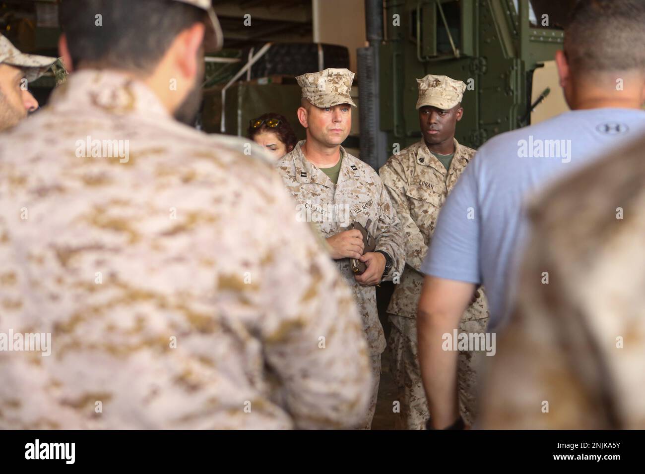 U.S. Marine Corps Capt. Keith Challet, a Maritime Prepositioning Force ...