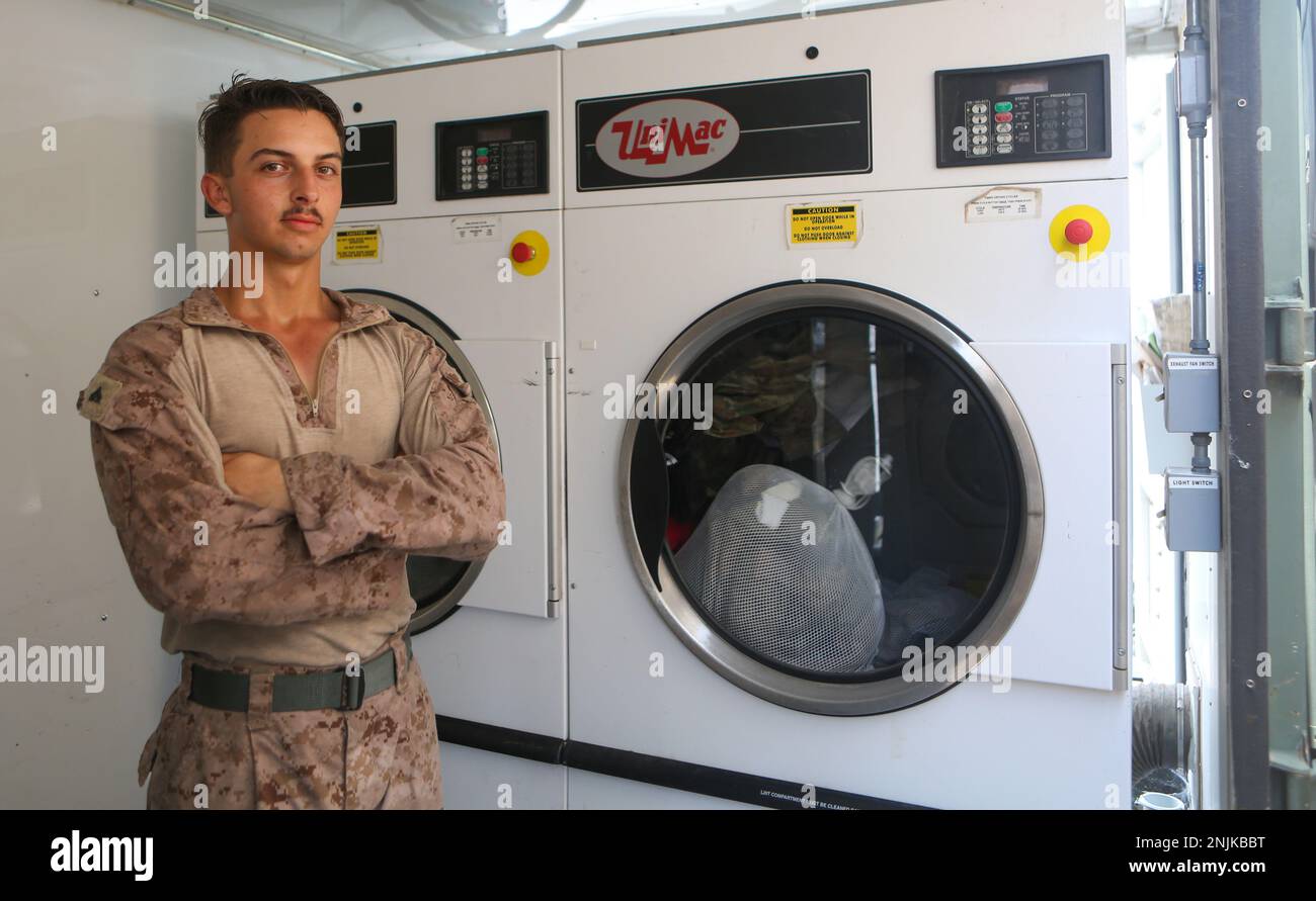 U.S. Marine Corps Cpl. Markus Allred, a water support technician with ...