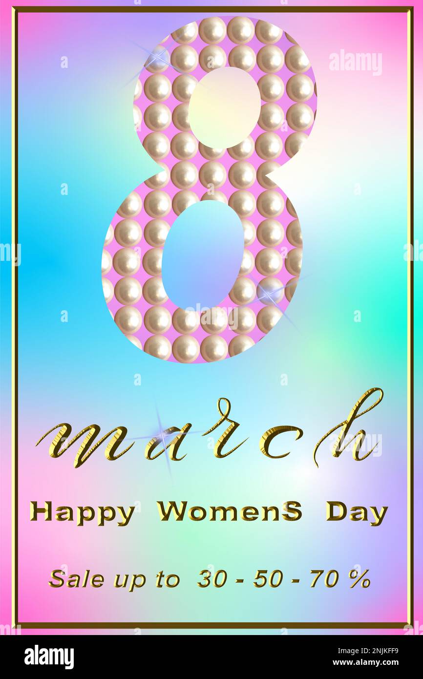 flyer or banner about 30,50,70 percent discount for international women ...