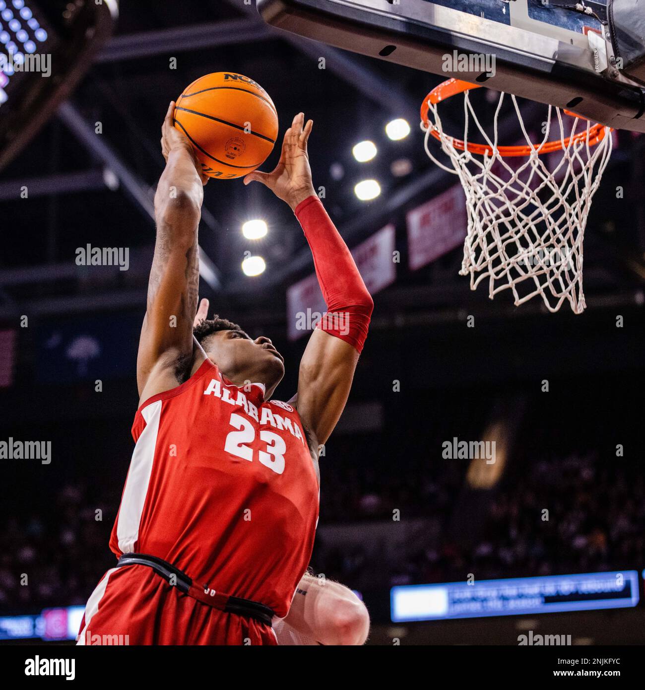 February 22, 2023: Alabama Crimson Tide forward Nick Pringle (23) goes ...