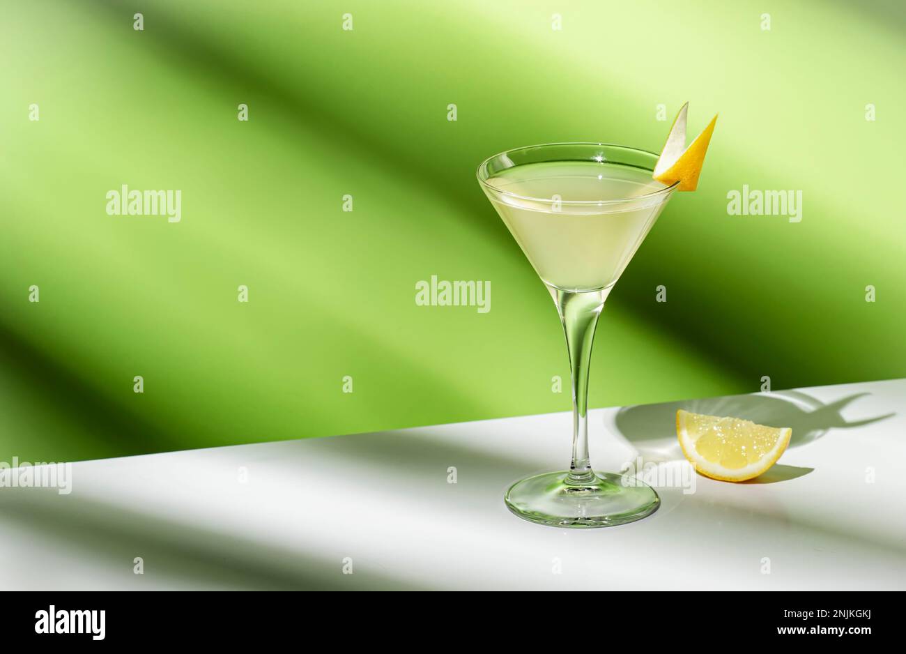 Vesper, classic alcoholic cocktail drink with dry gin, vodka, aperitif ...