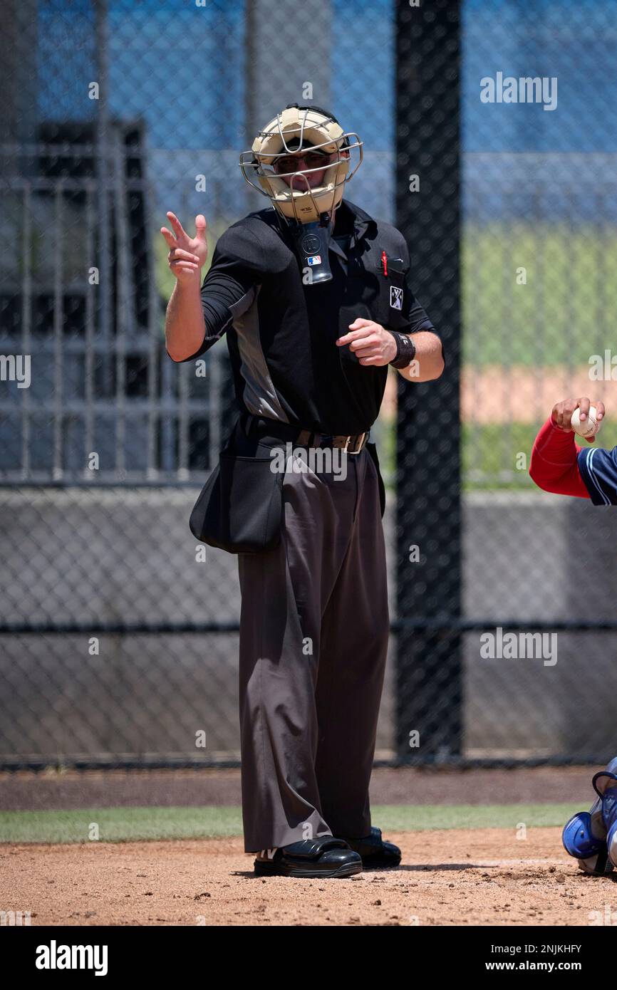 Umpire William Paschal calls a strike during a Florida Complex League ...