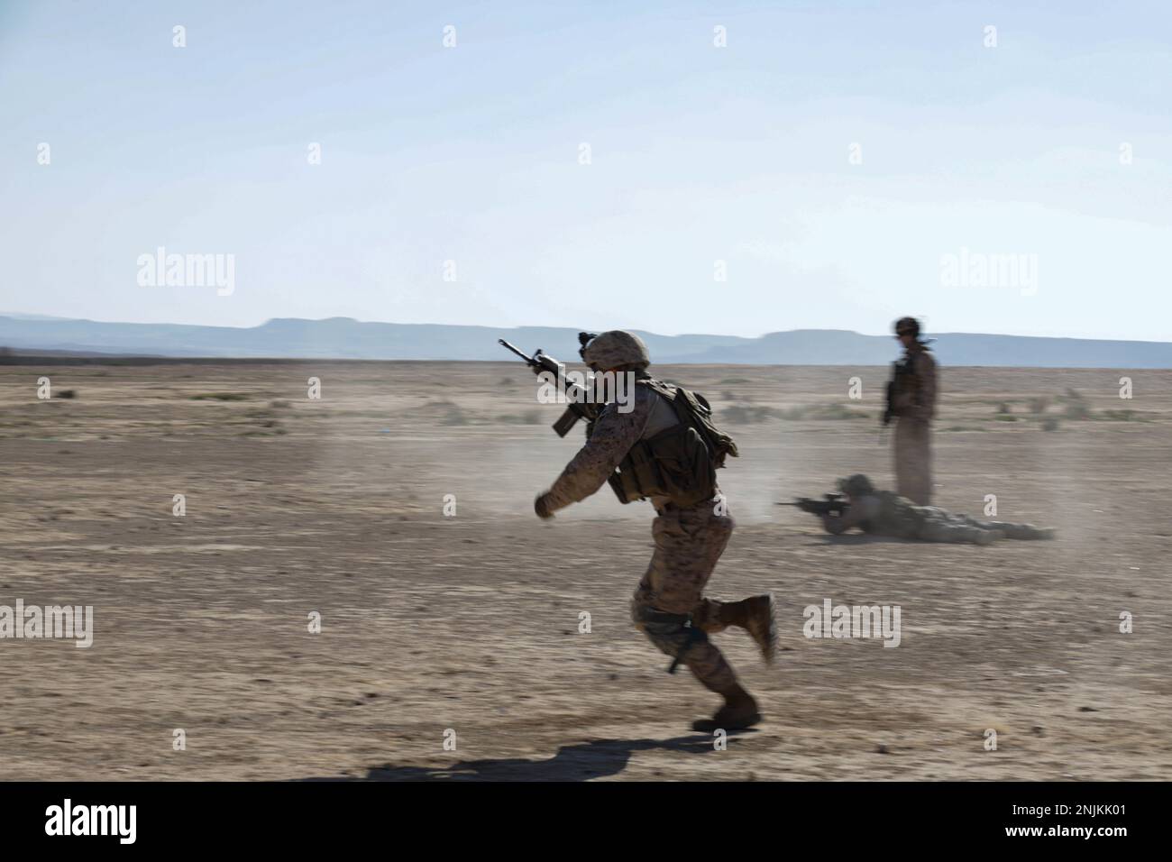 A U.S. Marine with 3rd Air Naval Gunfire Liaison Company, U.S. Marine ...