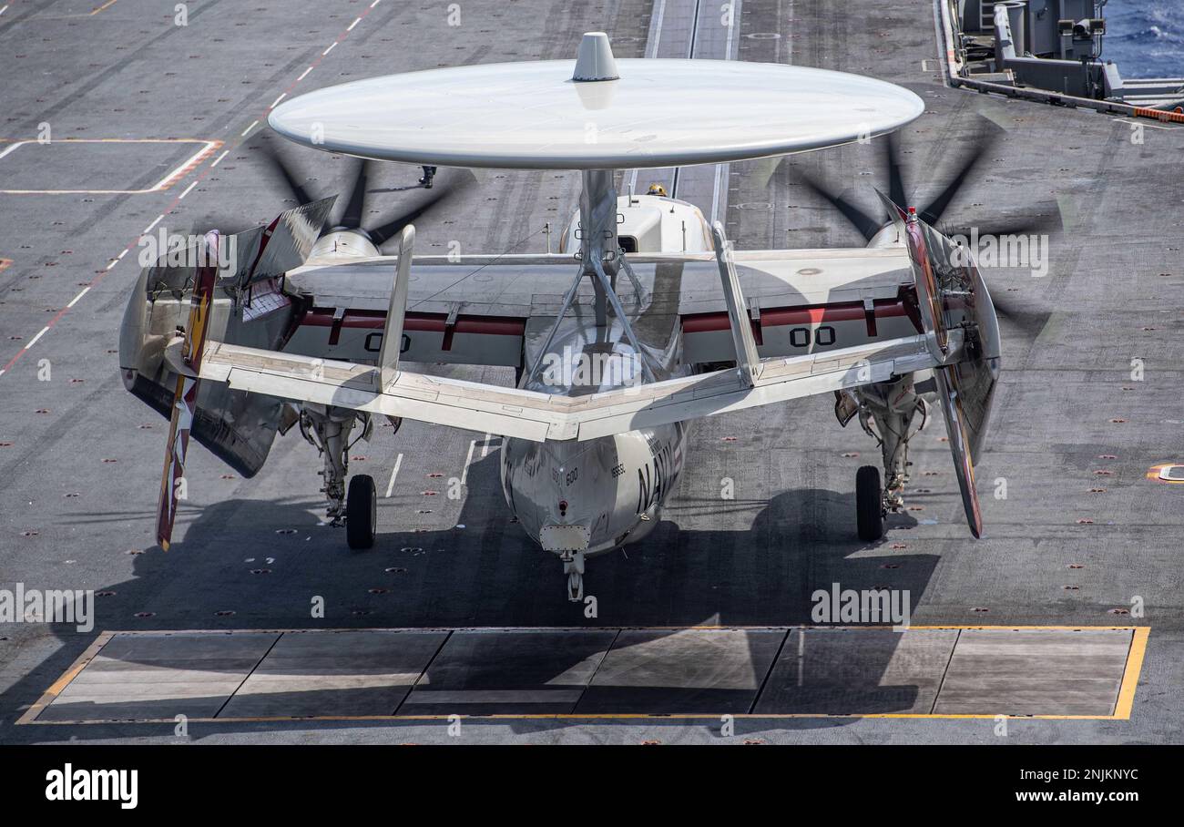 230222-N-DU622-1049 PHILIPPINE SEA (Feb. 22, 2023) An E-2C Hawkeye from ...