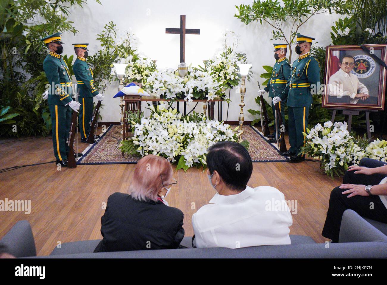 In this photo provided by the Malacanang Presidential Photographers ...