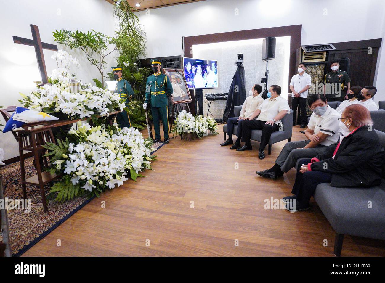 In this photo provided by the Malacanang Presidential Photographers ...