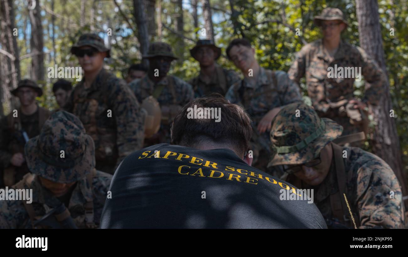U.S. Marine Corps Sgt. Michael Trull, a SAPPER School instructor with ...