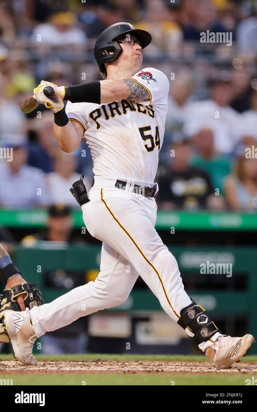 PITTSBURGH, PA - AUGUST 03: Pittsburgh Pirates catcher Tyler Heineman ...