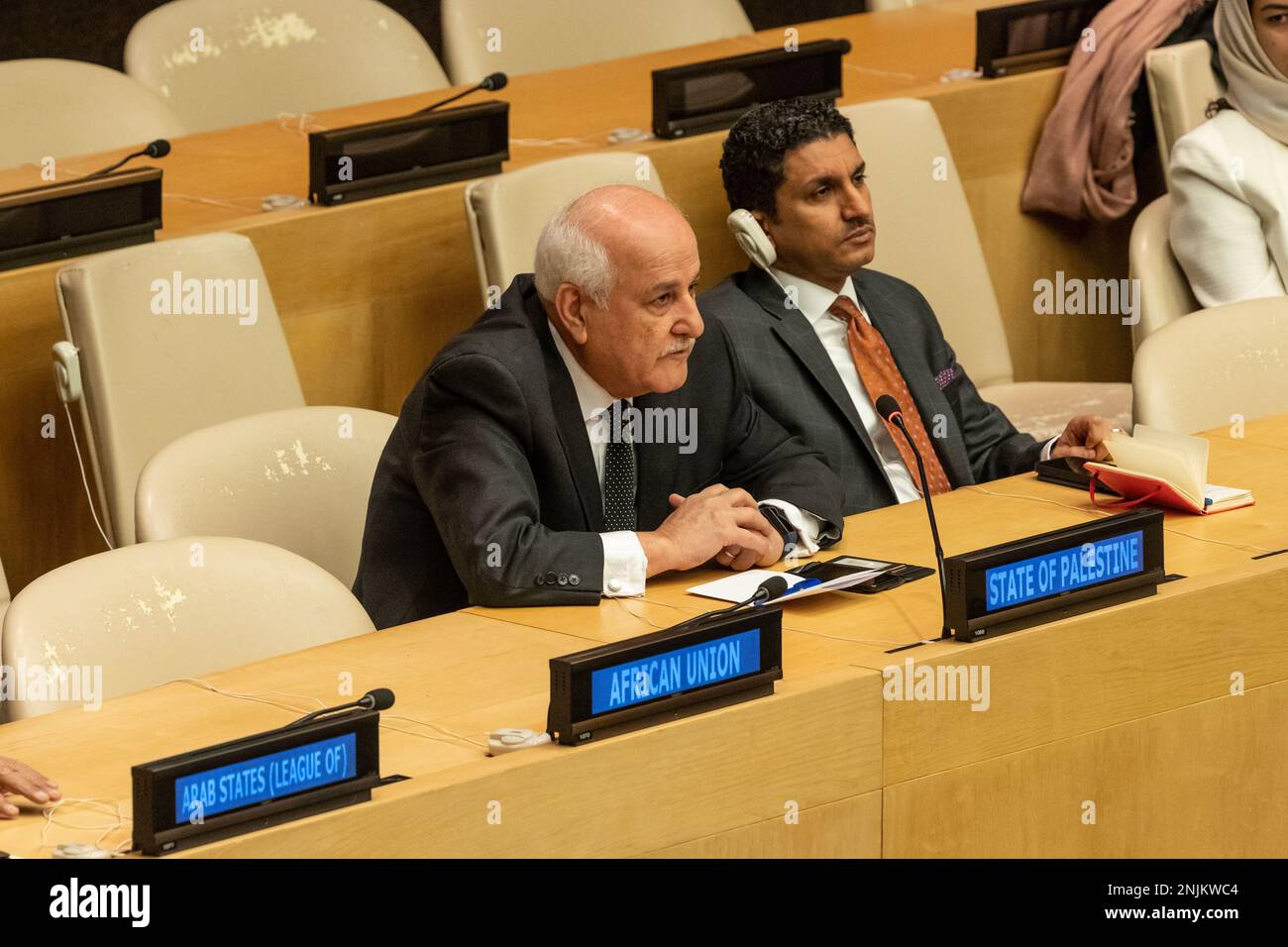 Permanent Observer of State of Palestine Riyad Mansour speaks at ...
