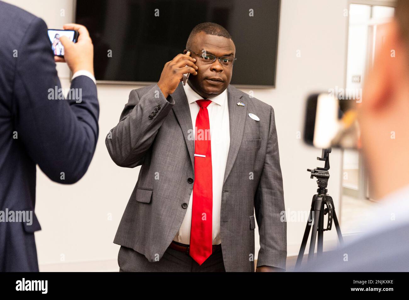 John Gibbs speaks on the phone with former President Donald Trump ...