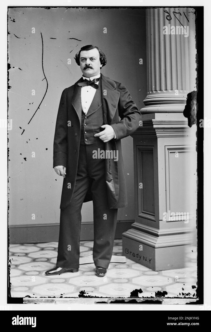 Portrait of Pasquale Brignoli, a 19th century Italian opera singer ...