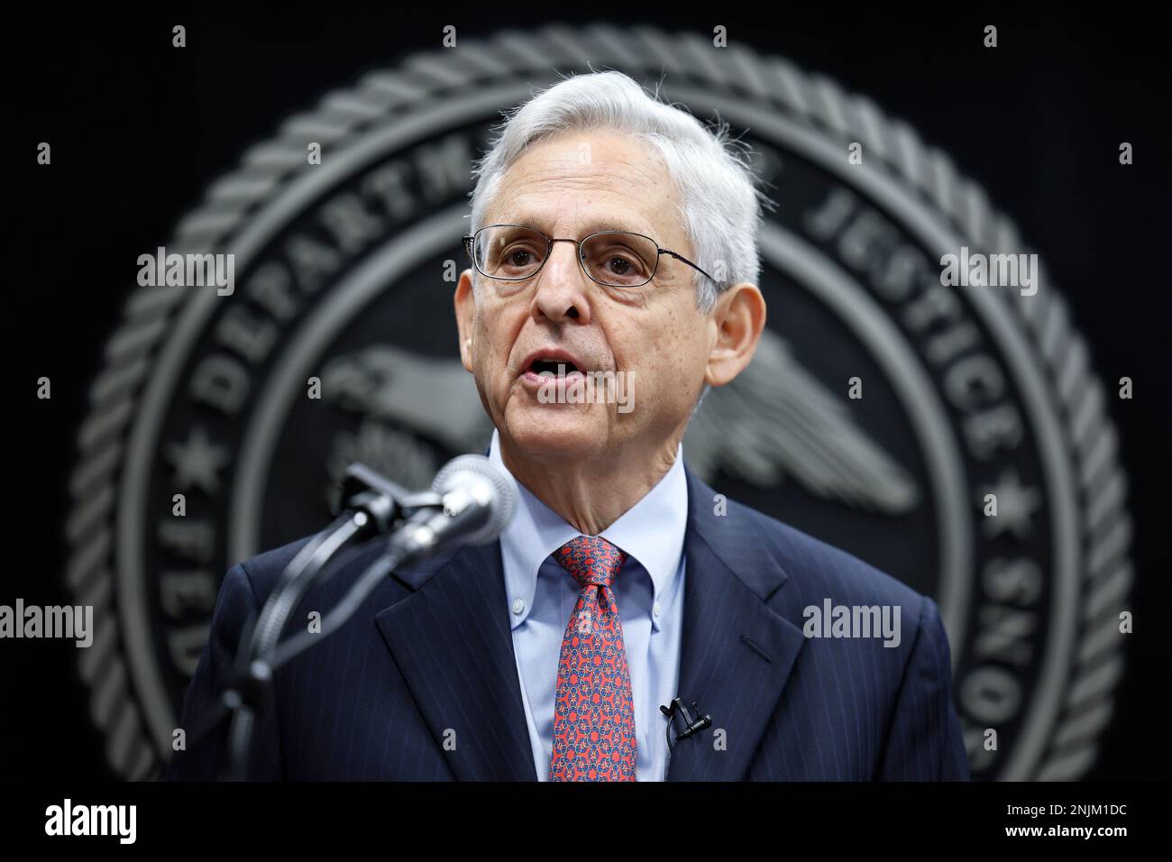 Attorney General Merrick Garland speaks during an event to swear in the ...