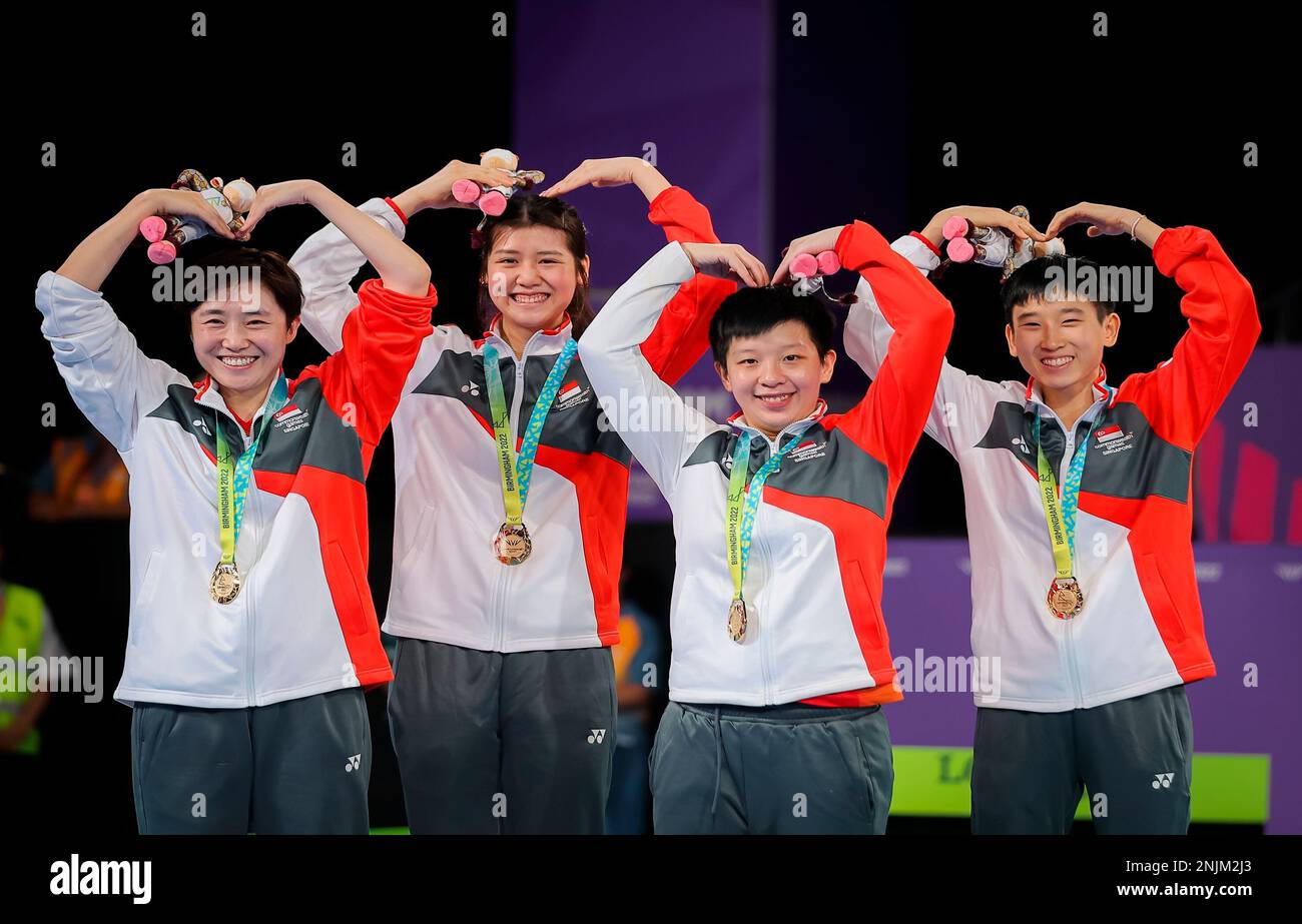From left: Feng Tianwei, Wong Xin Ru, Zeng Jian and Zhou Jingyi ...