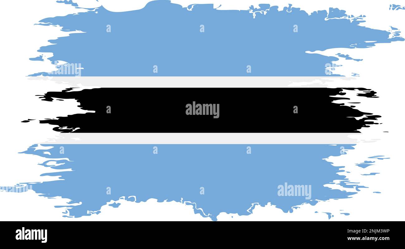 Botswana flag grunge brush color image, vector Stock Vector Image & Art - Alamy