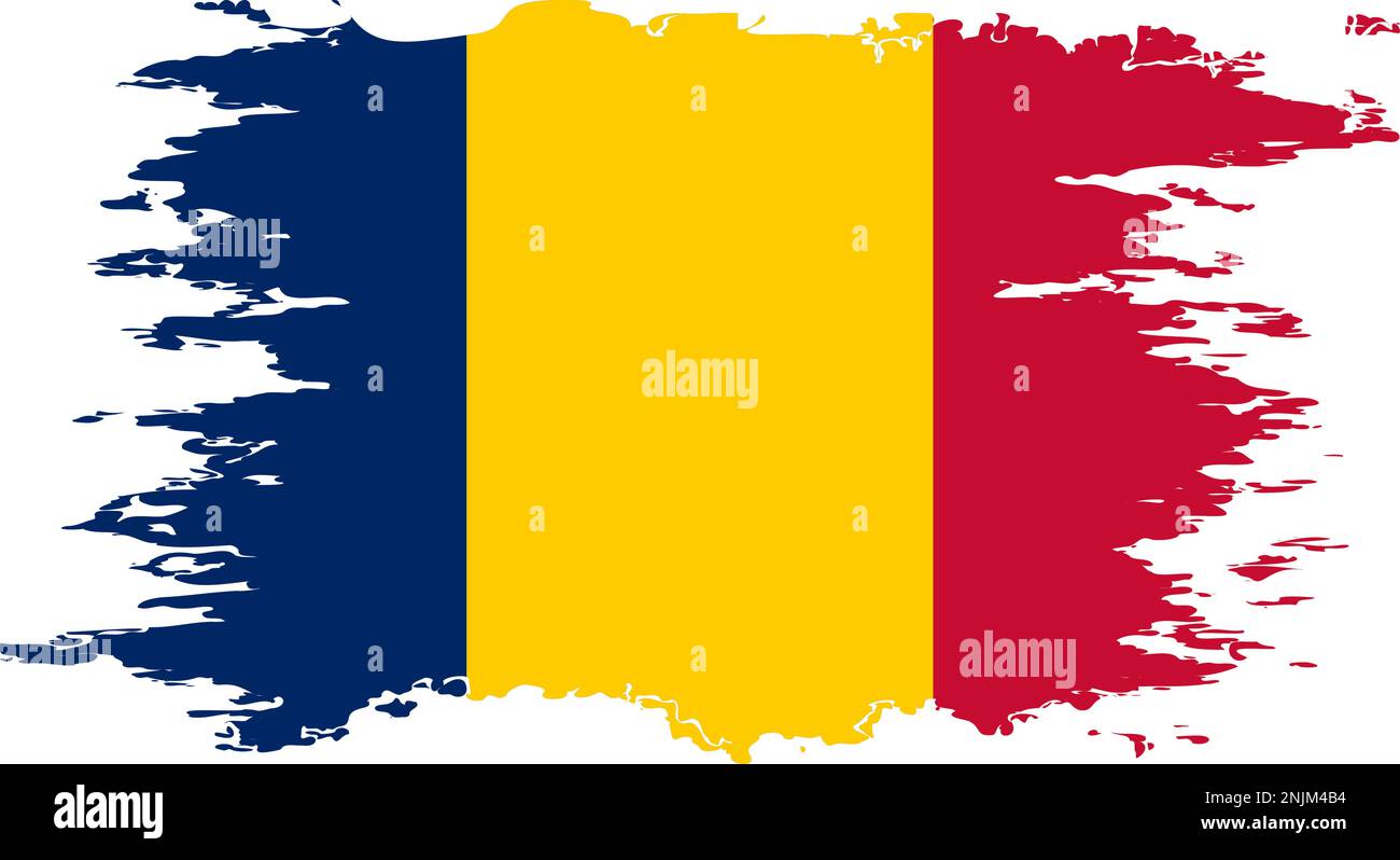 Chad flag grunge brush color image, vector Stock Vector Image & Art - Alamy