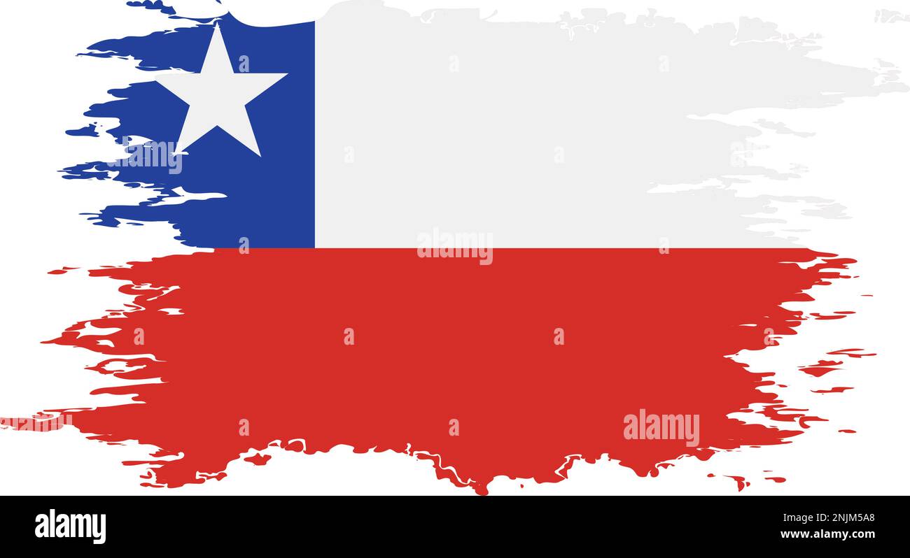 Chile flag grunge brush color image, vector Stock Vector Image & Art ...