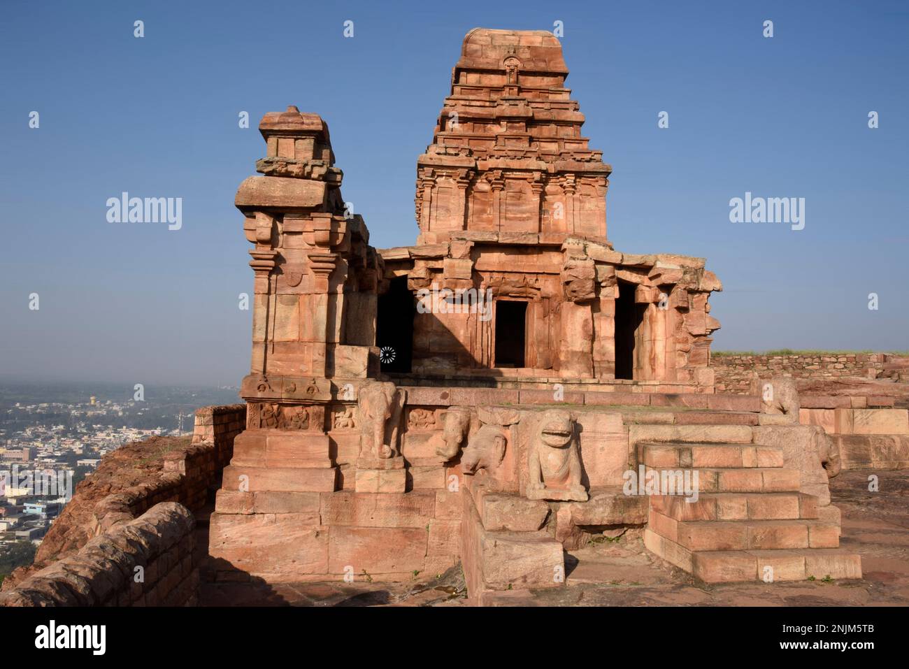 Upper Shivalaya temple on top of hillock which was built by the Badami ...