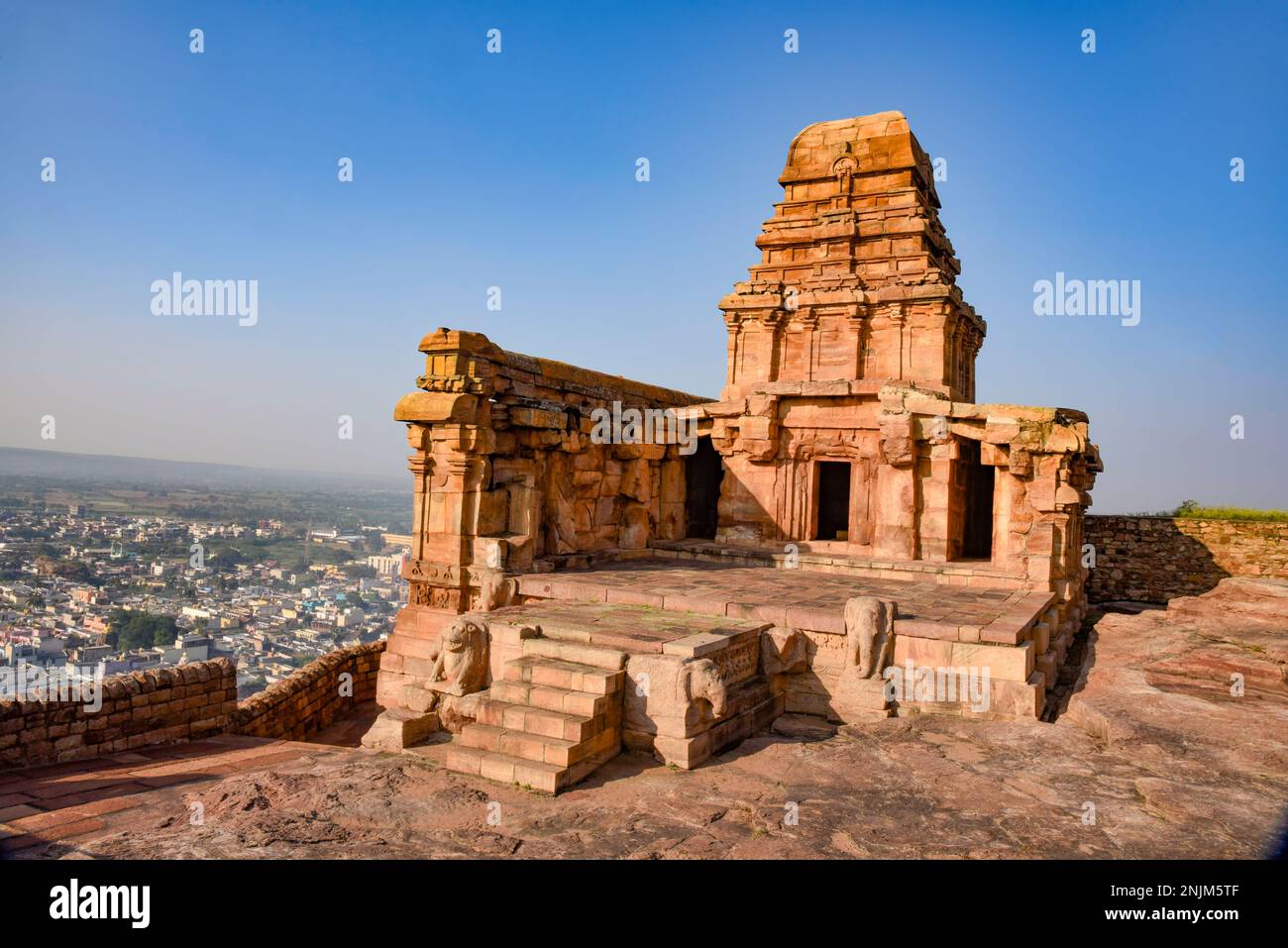 Upper Shivalaya temple on top of hillock which was built by the Badami ...
