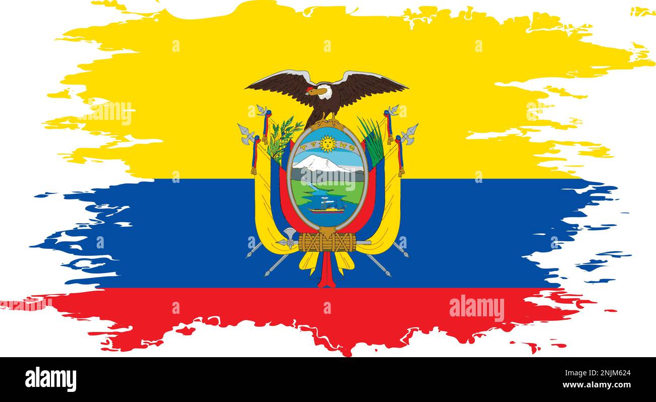Ecuador brush stroke Stock Vector Images - Alamy