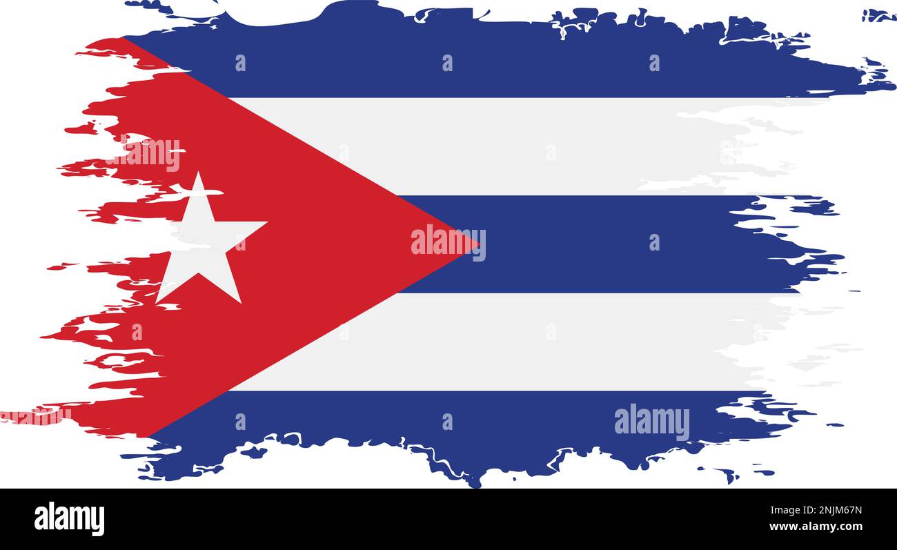 Cuba flag grunge brush color image, vector Stock Vector Image & Art - Alamy
