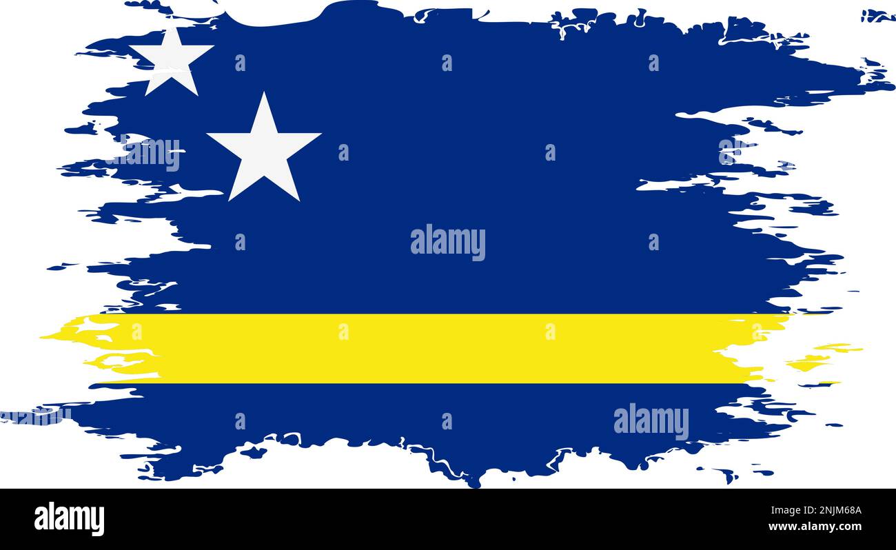 Curacao flag grunge brush color image, vector Stock Vector Image & Art ...