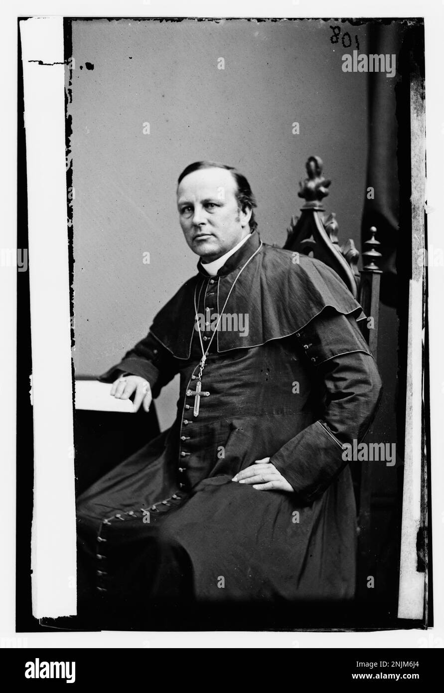 Portrait of Bishop Bayley, religious figure, captured in the Brady ...