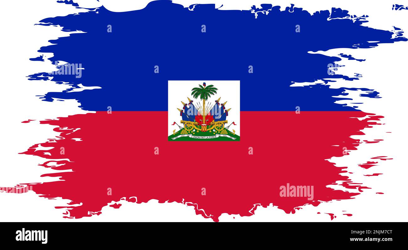 Haiti flag grunge brush color image, vector Stock Vector Image & Art ...