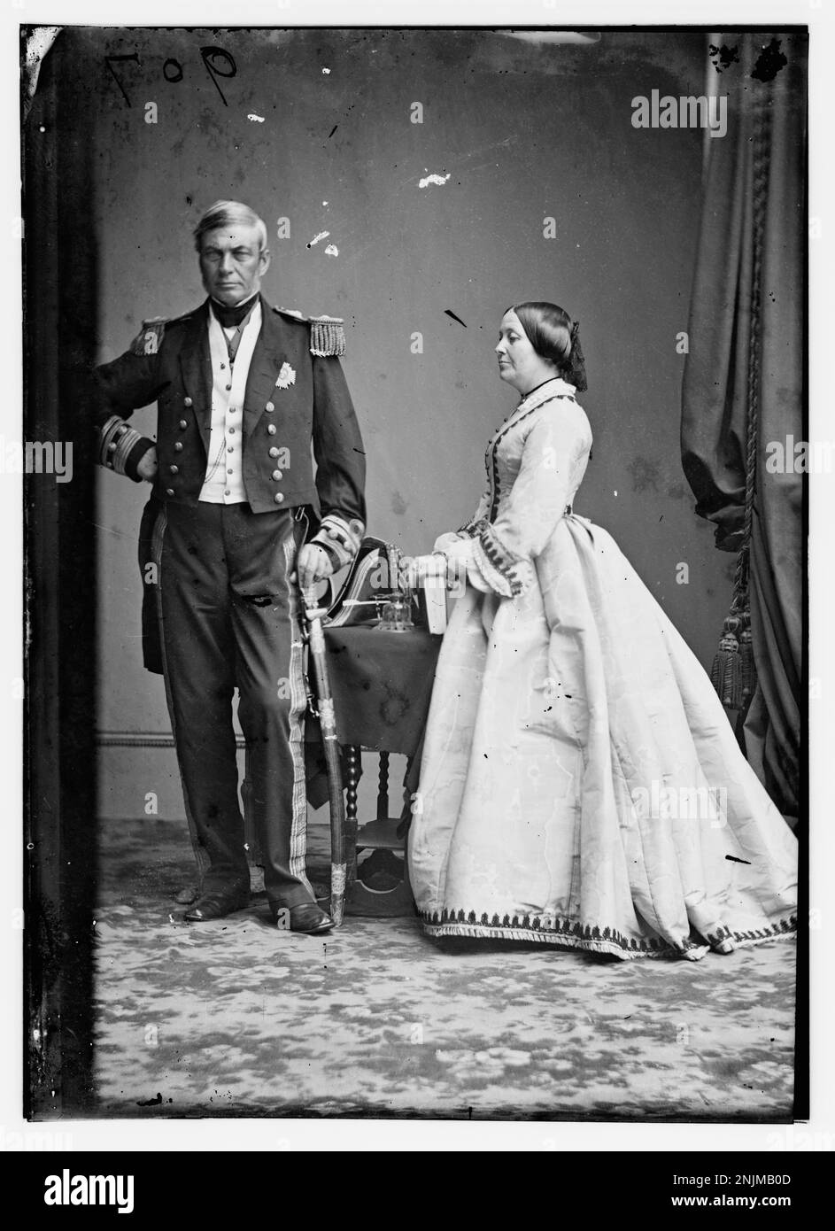 Portrait of Admiral Milne and his wife. Admiral Milne was a prominent ...